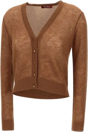 Max Mara cardigan boutonné à col v - Marron