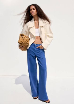 Mango Jean wideleg taille basse bleu - Femme - 32 - MANGO