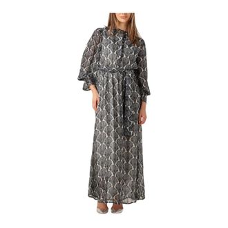 Notre-V Schwarzes Maxi-Kleid mit elegantem Charme - - Dresses - Damen - Mehrfarbig - XS