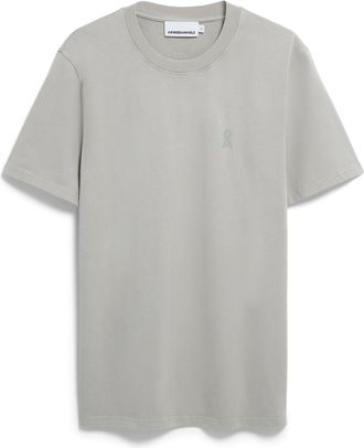 Armedangels Herren Heavyweight T-Shirt aus Bio-Baumwolle Iconic &Aring; MAARKOS GMT DYE Relaxed Fit Light Sage Washed