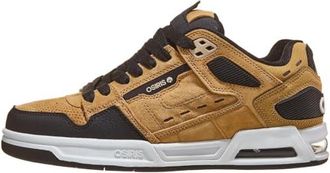Osiris Peril Chaussures de Skate, Tan/Noir/Blanc, Cuir Synthétique, Style Décontracté, Semelle en Caoutchouc, Fermeture à Lacets, Tan noir blanc, 42 EU