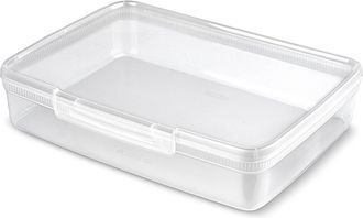 Curver Frischhaltedose mit Klickverschluss 4,4 L Snap Box Lunchbox Kunststoff eckig Mikrowelle Sp&uuml;lmaschine K&uuml;hlschrank stapelbar