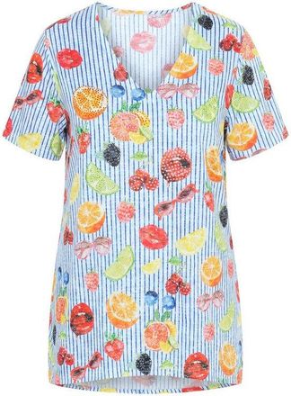 Angel Of Style T-Shirt T-Shirt A-Linie Fr&uuml;chte-Muster Halbarm