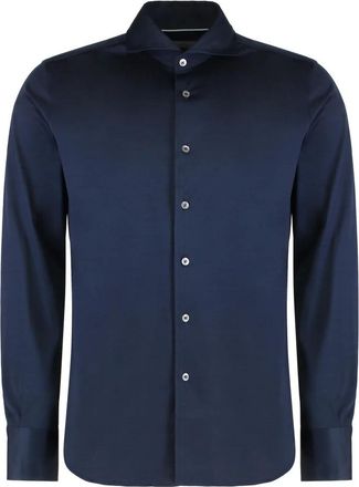 Canali Homme, Chemises, Bleu, Taille: XL Chemise en coton