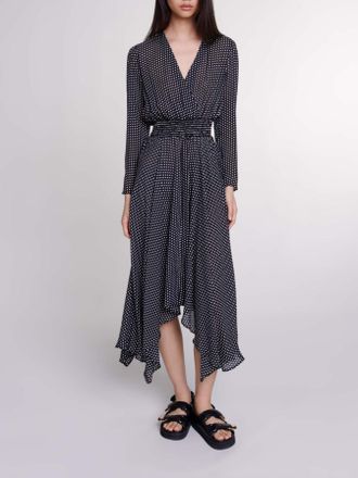 Maje Mittellanges, Gepunktetes Kleid - Punkte Clover - Gr&ouml;&szlig;e 32 - Maje