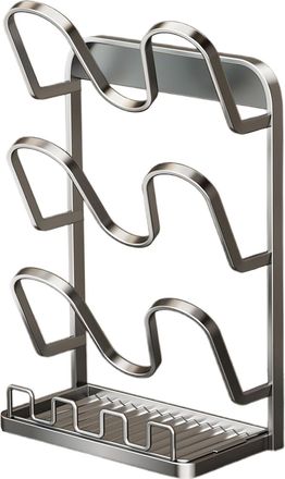 Generico Organizer, mehrstufiger St&auml;nder mit Tablett, K&uuml;chenorganizer f&uuml;r T&ouml;pfe und Pfannen, f&uuml;r Schneidebrett, L&ouml;ffel, Tuch, K&uuml;chenarbeitsplatte, Speisekammer