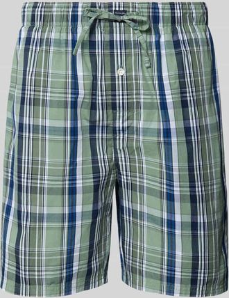 Christian Berg Regular Fit Pyjama-Shorts mit Logo-Patch