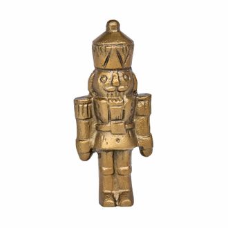 Loberon Deko-Figur Zarilith - Klassische Nussknackerform - Antikoptik - Weihnachtsdeko - Weihnachtsfigur - Weihnachten - Aluminiumguss, antikmessing