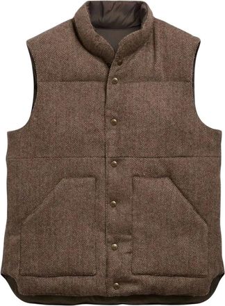 Sebago Gilet Webb Herringbone - Homme - Vestes - Brun - Taille: XL