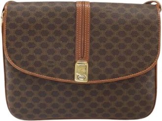 Celine Sac bandouli&egrave;re vintage Macadam Pre-owned - Femme - Pre-owned - Brun - Taille: ONE Size