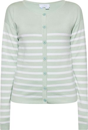 Usha Strickjacke Damen Minze wei&szlig;
