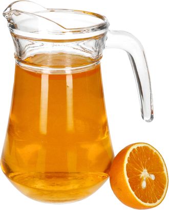 MamboCat Valentin Glaskrug I 1,15 L | Glaskanne mit Griff aus klarem Glas I stilvolle & robuste Karaffe f&uuml;r Saft, Wein, Milch, Limo, Eistee u.v.m