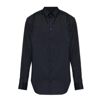 Giorgio Armani Homme, Chemises, Bleu, Taille: 3XL Chemise en tissu stretch avec baleines de col