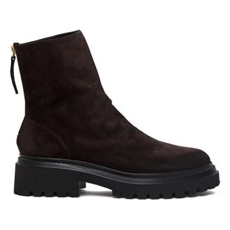 Halmanera Bottines Rue 26 Velour - Femme - Chaussures - Brun - Taille: 36 EU