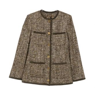 Golden Goose Braune Tweedjacken mit Taschen - - Jackets - Damen - Braun - XS