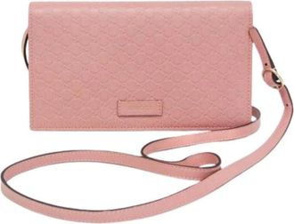 Gucci Portefeuille bandouli&egrave;re Pre-owned 466507 - Femme - Pre-owned - Rose - Taille: ONE Size