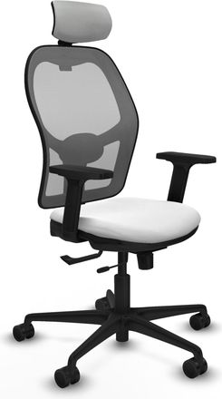 Piqueras y Crespo Ergonomischer B&uuml;rostuhl mit 2D-Armen, h&ouml;henverstellbare Lendenwirbelst&uuml;tze und h&ouml;henverstellbares Kopfteil, Neigung und Neigung, ausgestattet mit Sync