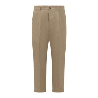 Ami Homme, Pantalons, Beige, Taille: XS Carrot Oversized Pantalons