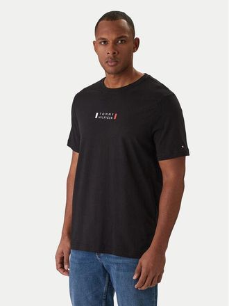 Tommy Hilfiger T-Shirt Brand Love MW0MW41453 Schwarz Regular Fit