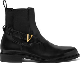 Versace Stiefel mit runder Kappe - Schwarz
