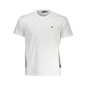 Napapijri Elegantes wei&szlig;es T-Shirt mit Stickerei - - Tops - Herren - Wei&szlig; - M