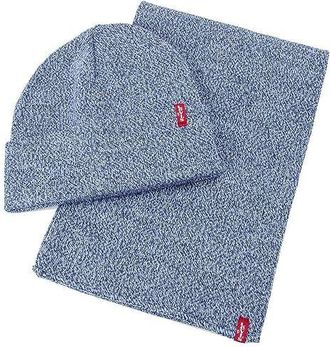 Levi's Set-Scarf & Beanie Headgear, Navy Blue, Un Mens