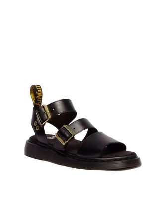 Dr. Martens Womens Sandals Gryphon Strap Black Atlas Leather
