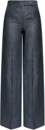 Max Mara Femme, Pantalons, Gris, Taille: 36 FR Deserto Linen Pantalons