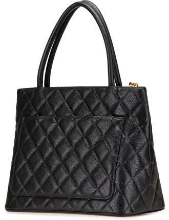 Chanel Shopper - Caviar Medallion Tote - Gr. unisize - in Schwarz - f&uuml;r Damen
