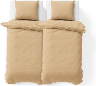 Jacobson Bettwäsche 135x200 Set - 100% Baumwolle - 2 Bettbezüge 135x200 cm + 2 Kissenbezüge 80x80 cm, Perkal Bettwäsche 4-teilig mit Reißverschluss (135x200cm,