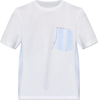 Marni Femme, Tops, Blanc, Taille: 32 FR T-shirt Avec Poche