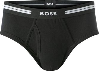 HUGO BOSS Herren Slip schwarz Reine Baumwolle unifarben