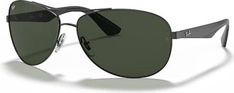 Ray-Ban Rb3526 Sonnenbrillen Schwarz Fassung Grün Glas 63-14