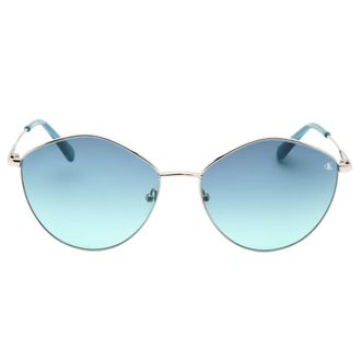 Calvin Klein Blaue Sonnenbrille Mit Farbverlaufsgl&auml;sern In Silber