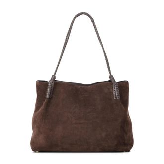 Etro Etro Crossbody Bags - Shopper Libra aus Veloursleder - Gr. unisize - in Braun - f&uuml;r Damen