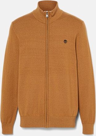 Timberland Williams River Baumwollpullover mit durchgehendem Rei&szlig;verschluss f&uuml;r Herren in Dunkelgelb, Herren, Gelb, Gr&ouml;&szlig;e