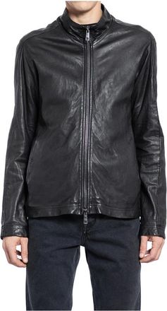 Giorgio Brato Homme, Vestes, Noir, Taille: L Vegetable Tanned Biker Jacket