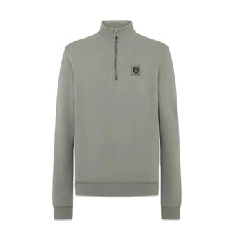 Belstaff Homme, Sweatshirts et sweats &agrave; capuche, Vert, Taille: XL Sweat &agrave; demi-zip vert sauge