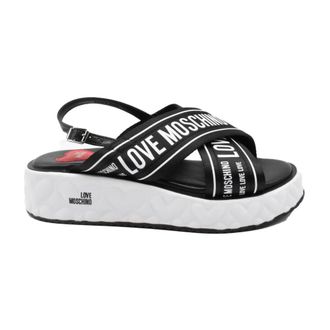 Love Moschino Stilvolle Sommer Sandalen f&uuml;r Frauen - - Shoes - Damen - Schwarzk - 37 EU