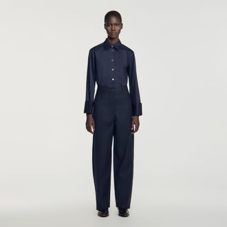 Sandro Pantalon de tailleur en laine