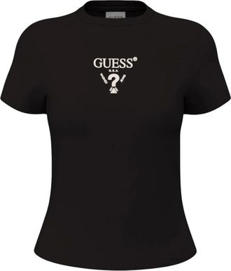 Guess Femme, Tops, Noir, Taille: 36 FR T-Shirt