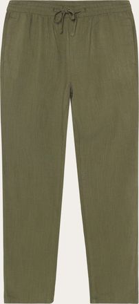 Knowledge Cotton Apparel Herren vegan Hose Tim Tapered Leinen Mix Gebrannte Olive