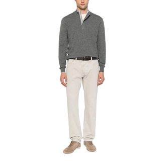 Vengera Pullover mit hohem Kragen - - Knitwear - Herren - Grau - XL