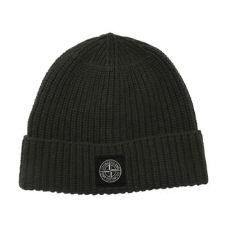 Stone Island Gerippte Muskwollm&uuml;tze Hut - - Accessories - Herren - Schwarzk - ONE SIZE