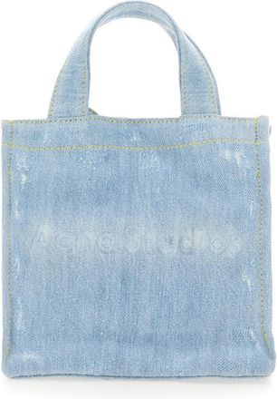 Acne Studios Womens Shopper Bag Denim Azure Cotton Handbags Hand