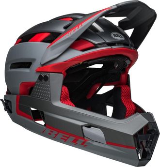 Bell Bell Bike Super Air R Spherical Fahrradhelme Matte Gray/Red S