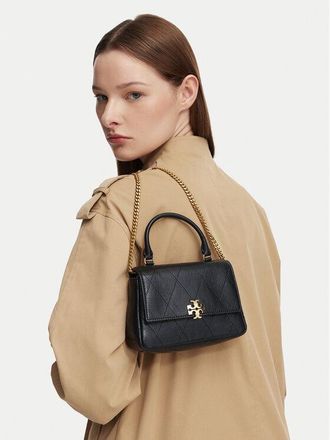 Tory Burch Tory Burch Handtasche Charlie Quilted Mini Top Handle Chain Wallet 186032 Schwarz
