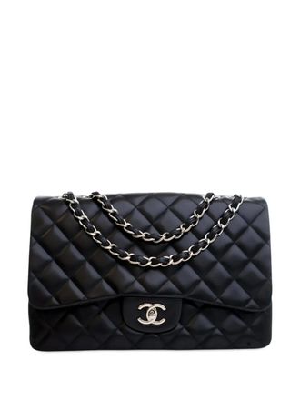 Chanel 2009-2010 jumbo Classic Single Flap Schultertasche - Schwarz