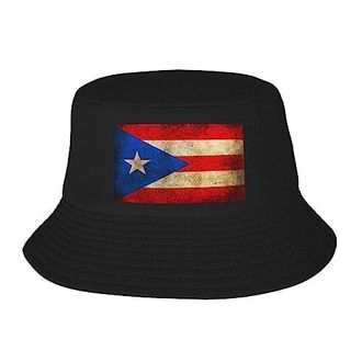 Generic Chapeau De Seau Drapeau De Porto Rico Chapeaux De Visi&egrave;re Respirant Mode Bonnet De Soleil, pour La Randonn&eacute;e, Plage, Le Camping, 56-58cm