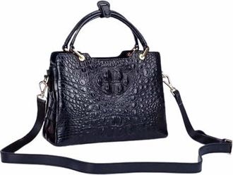 Generic Sac cabas pour femme en cuir dalligator v&eacute;ritable, v&eacute;ritable sac &agrave; main en cuir de crocodile exotique, sac bandouli&egrave;re pour femme